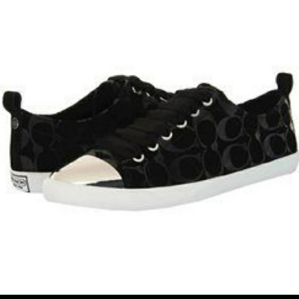 Coach New York Makayla Black Shoes With Metal Silver … - Gem